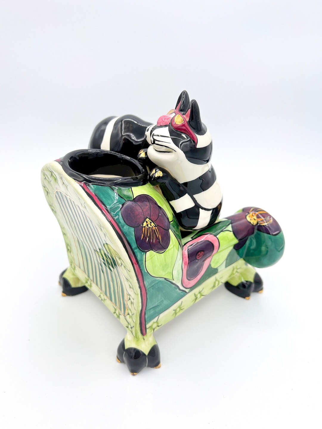 Vintage Large Swak Lynda Corneille Cheshire Cat Clancy Tea Light Candle ...