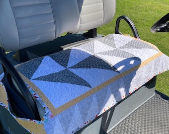 Golf Cart Seat Cover “positive Energy”. Handmade. Quilted With Sporty ...