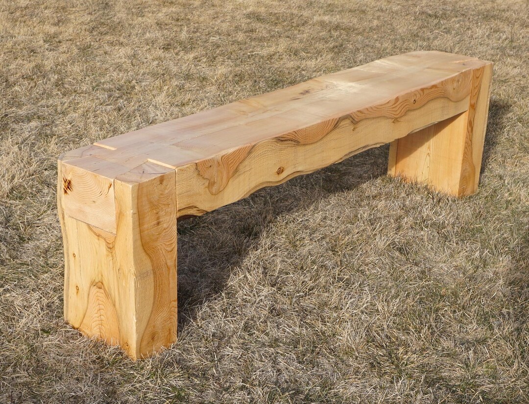 Front Porch, Patio Furniture, Rustic, Beam Bench, Unique, Handcrafted ...