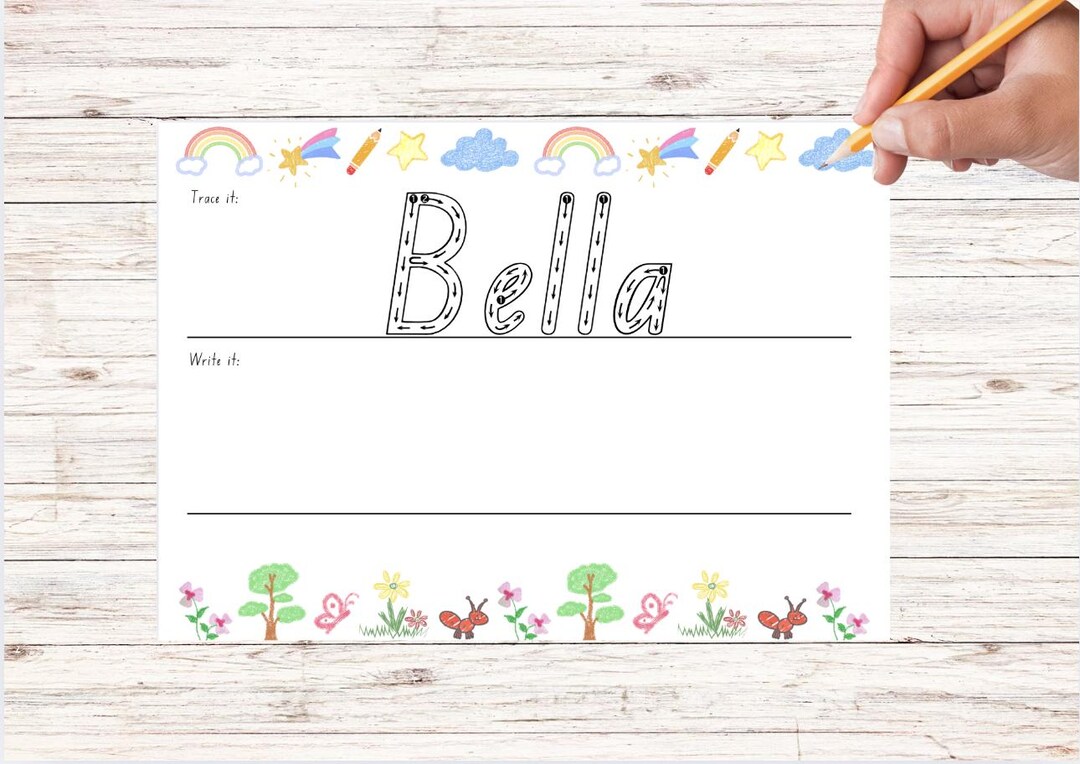 Editable Name Tracing Sheets - Etsy