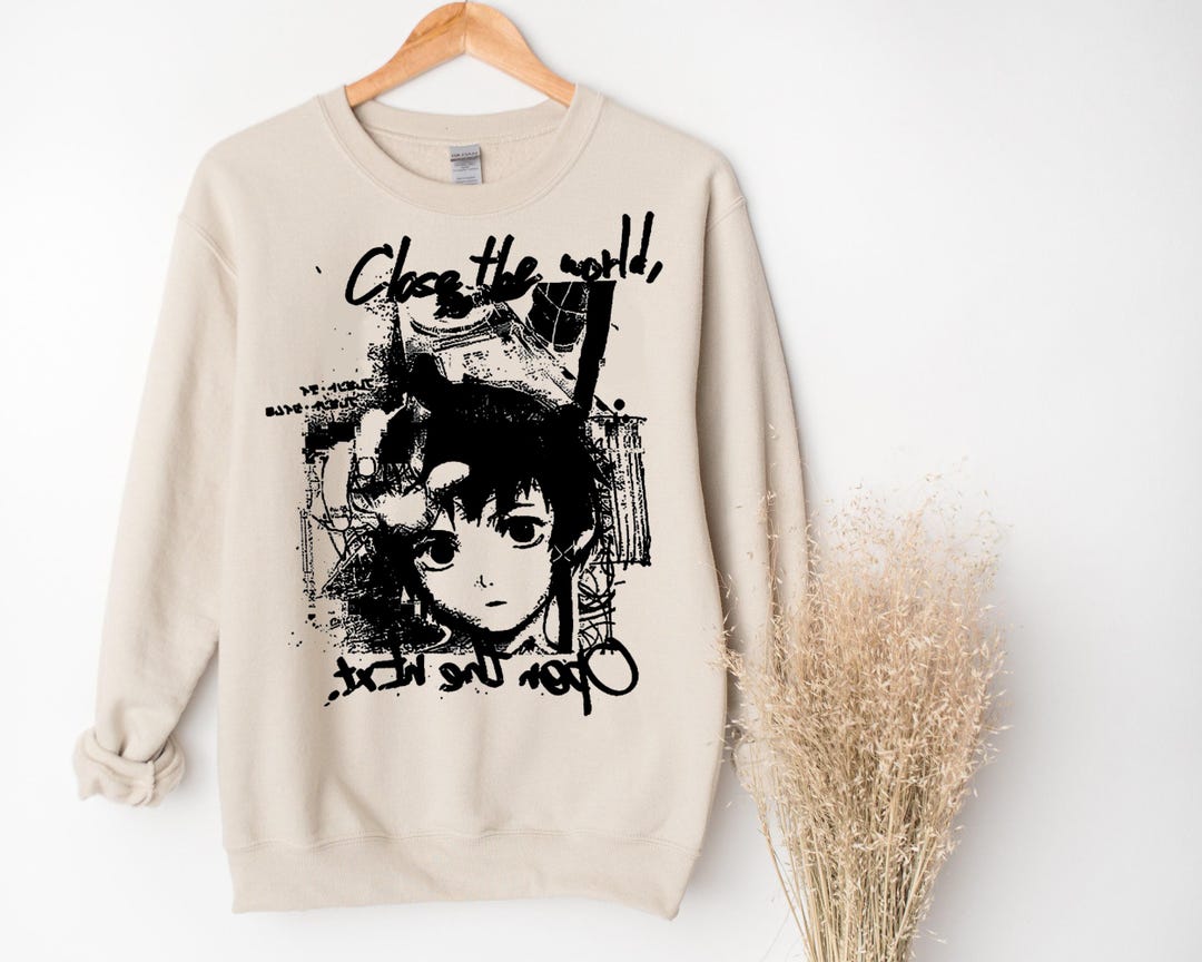Retro Cyberpunk Anime Sweater, 90s Anime Vintage Shirt, Otaku Ropa ...