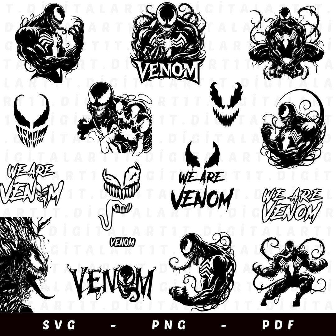 Movie Svg Bundle, Svg File, Movie Character Svg, Black Monster, Digital ...