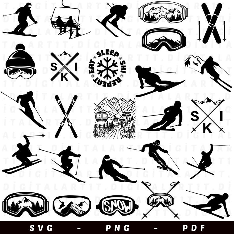 Ski Svg Bundles - Etsy