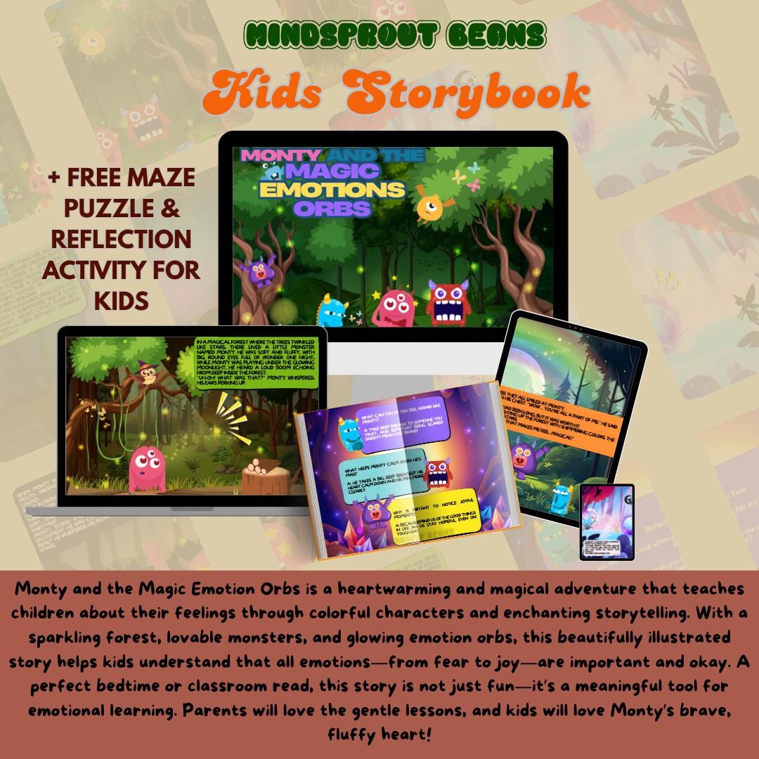 Educational Kids Digital Storybook Monster Theme, Emotional Learning ...