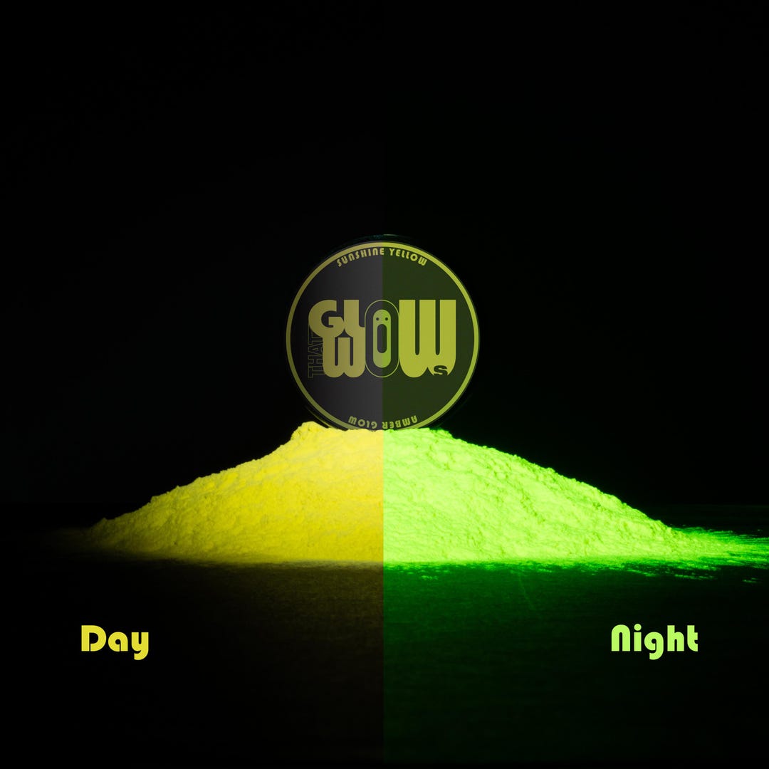Yellow Glow in the Dark Pigment: Phosphorescent Powder - Etsy