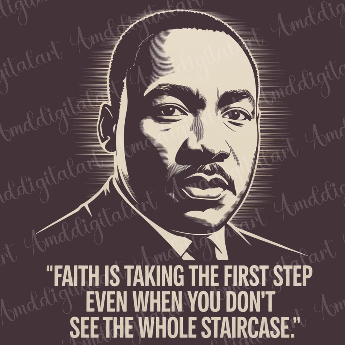 MLK Quote PNG, Faith First Step, Black History Art (digital Download ...