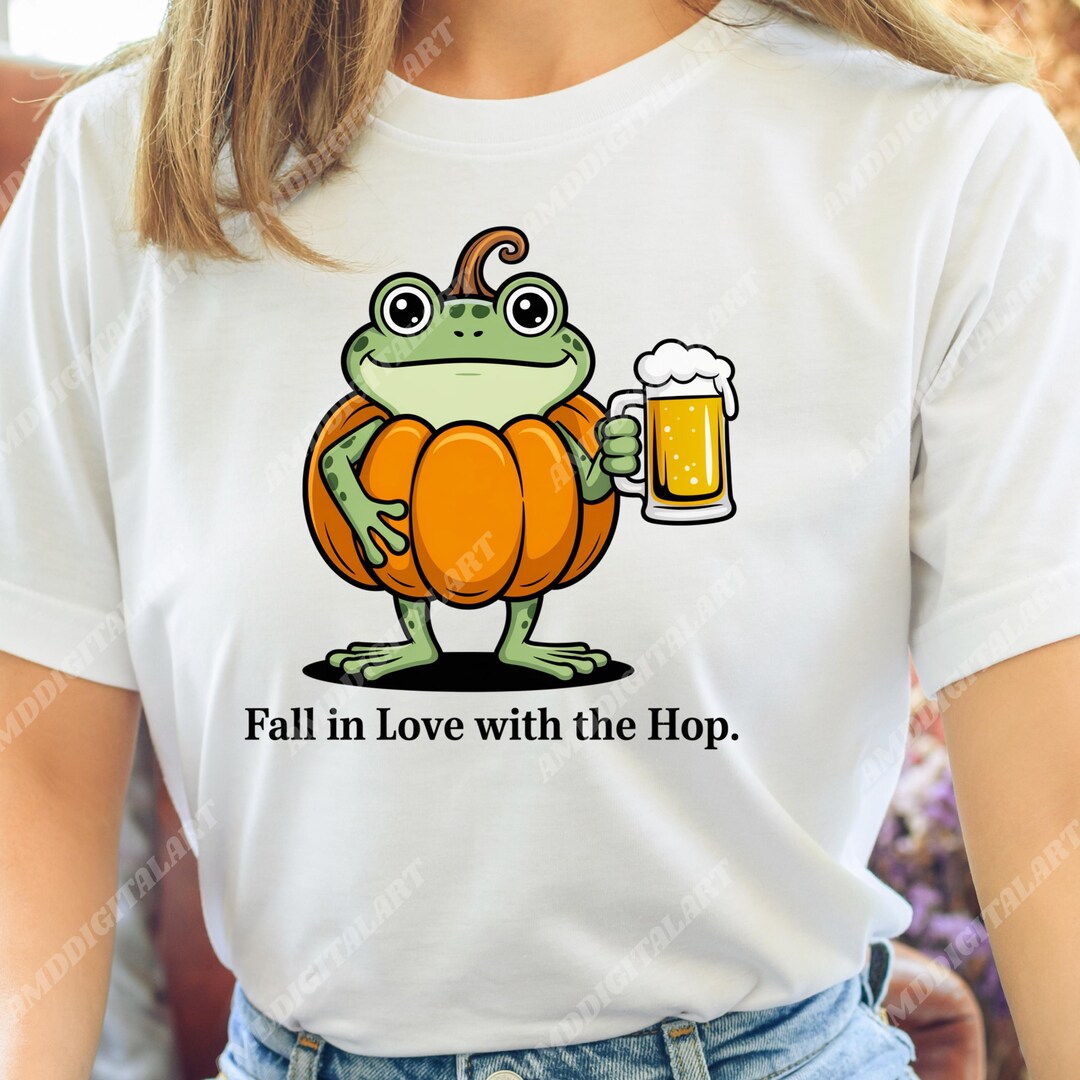 Funny Fall Frog Beer PNG: Pumpkin Halloween Design (digital Download - Etsy