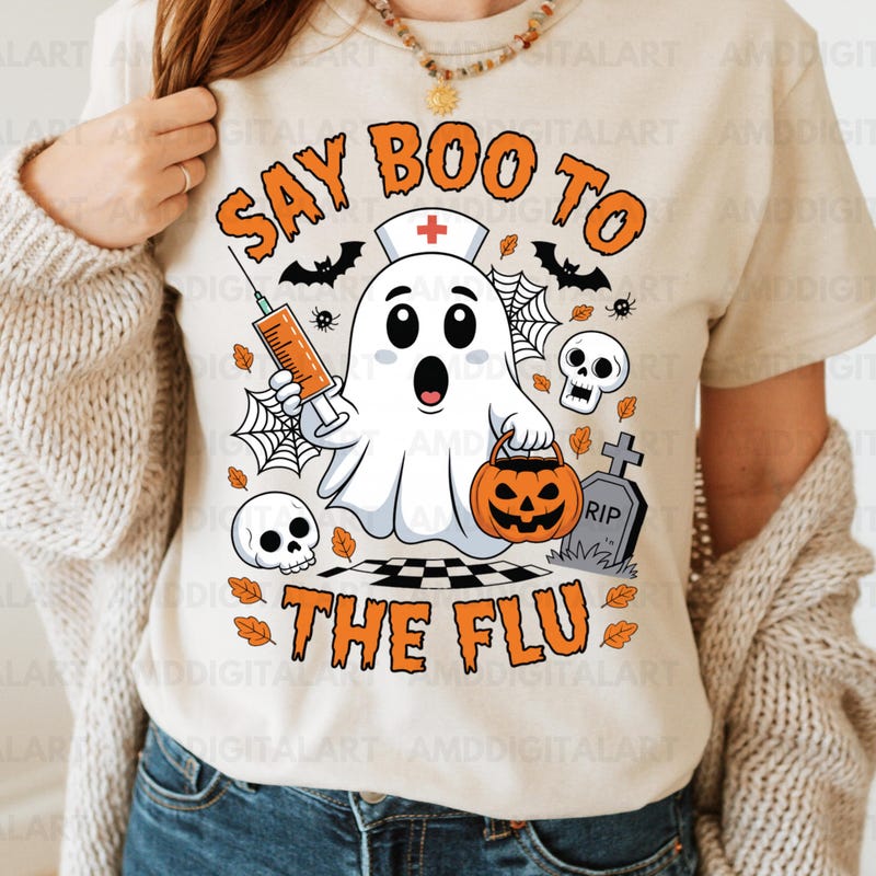 Say Boo to the Flu - Etsy