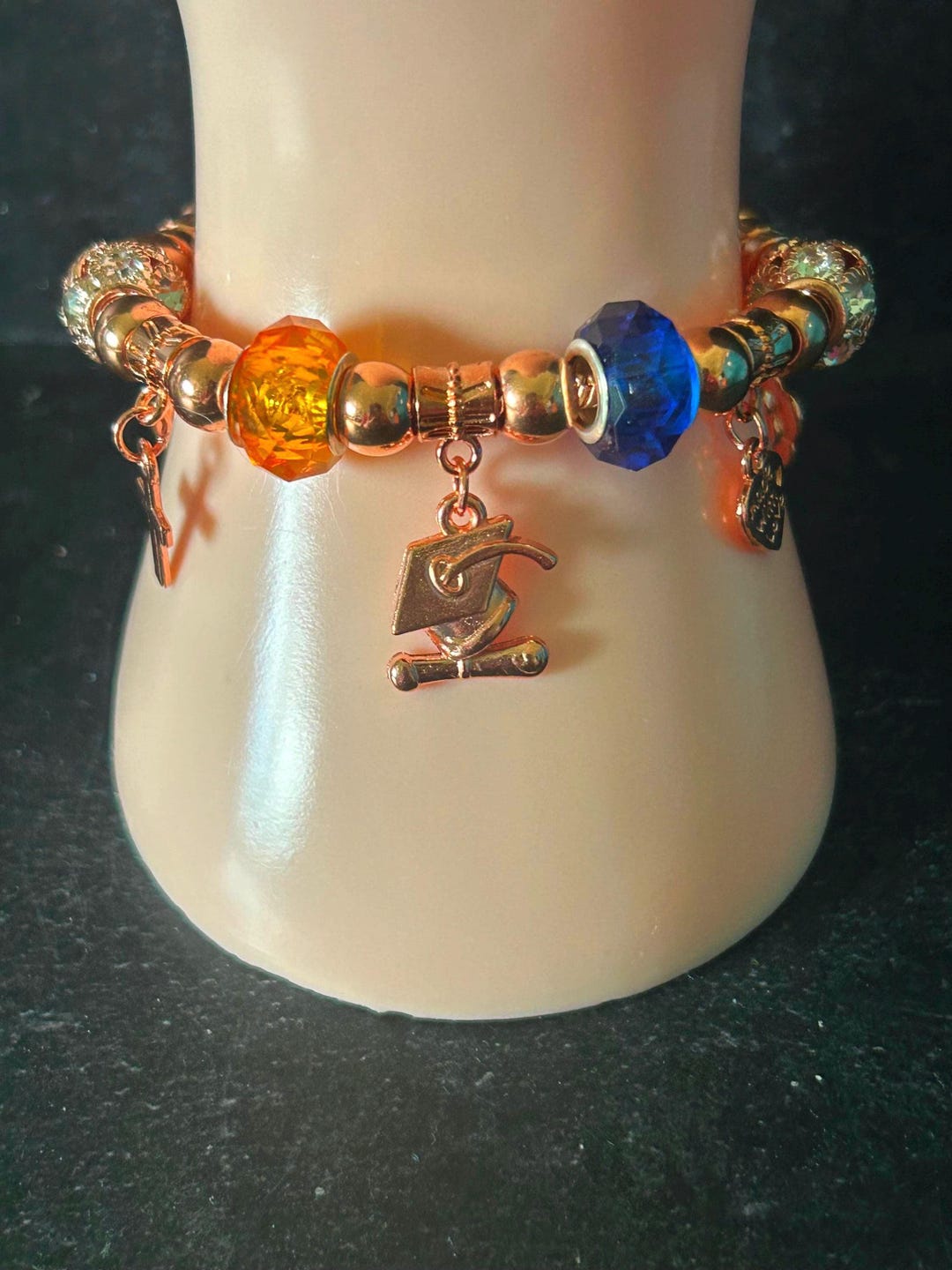 Graduation Charm Bracelet-rosegold - Etsy