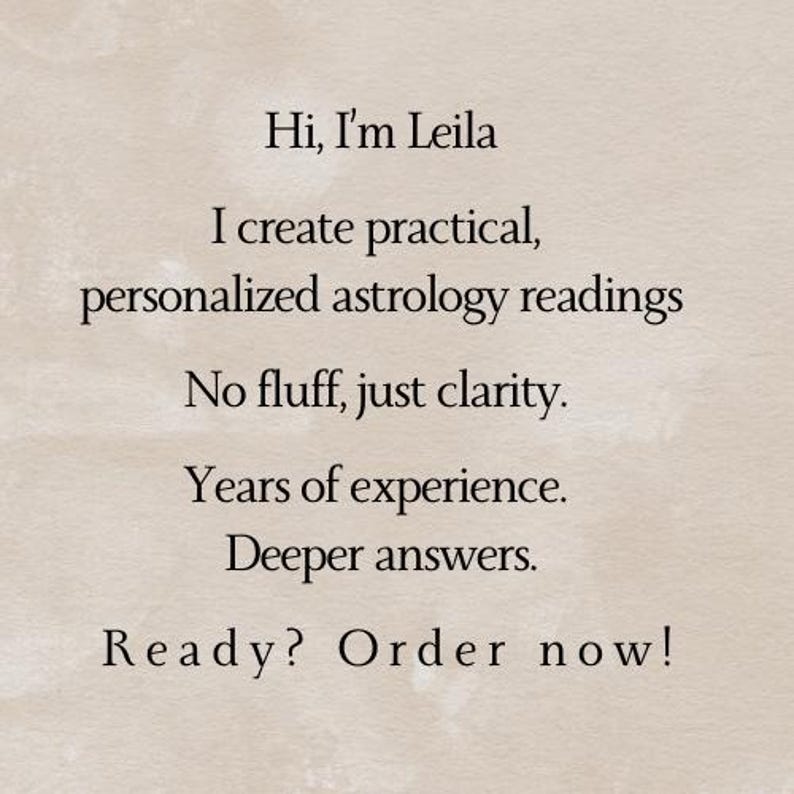 Personalized Natal Chart Reading • In-depth Astrology Birth Chart PDF ...