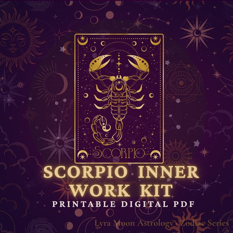 Zodiac Signs Printable Cards, Digital Download, Scorpio, Astrology ...