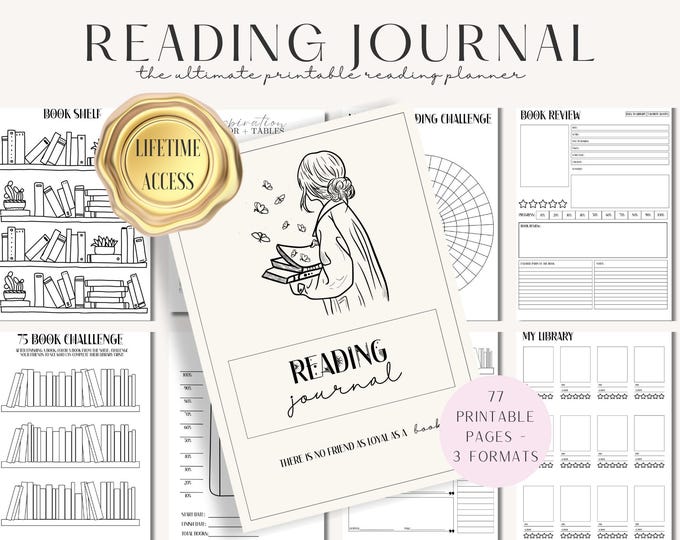 Reading Log / Book Tracker| Planner Inserts | A5 Personal Wide Half ...