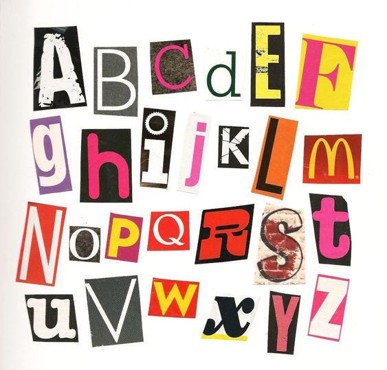 Cut Out Paper Letters - Etsy