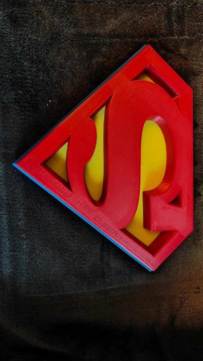 3D Printed Superman Logo - Etsy