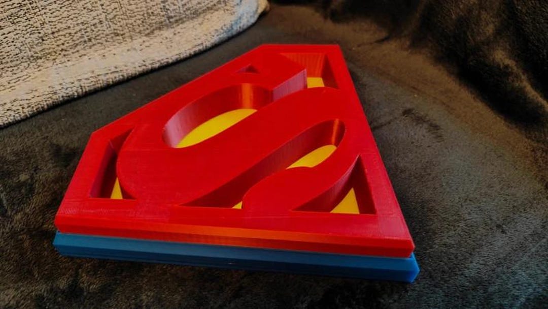 3D Printed Superman Logo - Etsy
