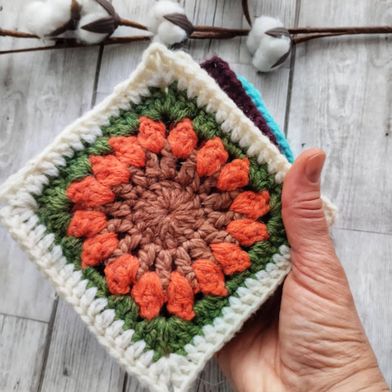 Granny Square 13*13 Cm Set of Craft Squares Boxo Crochet Squares ...