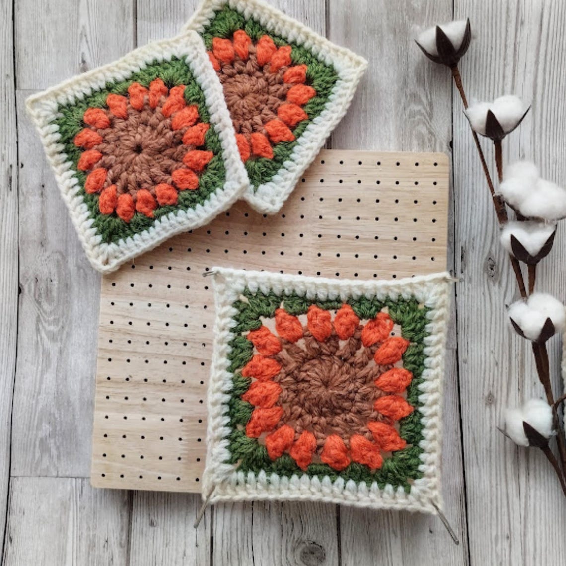 Granny Square 13*13 Cm Set of Craft Squares Boxo Crochet Squares ...