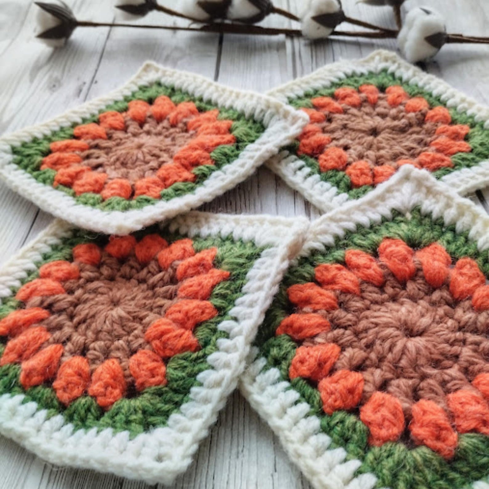 Granny Square 13*13 Cm Set of Craft Squares Boxo Crochet Squares ...