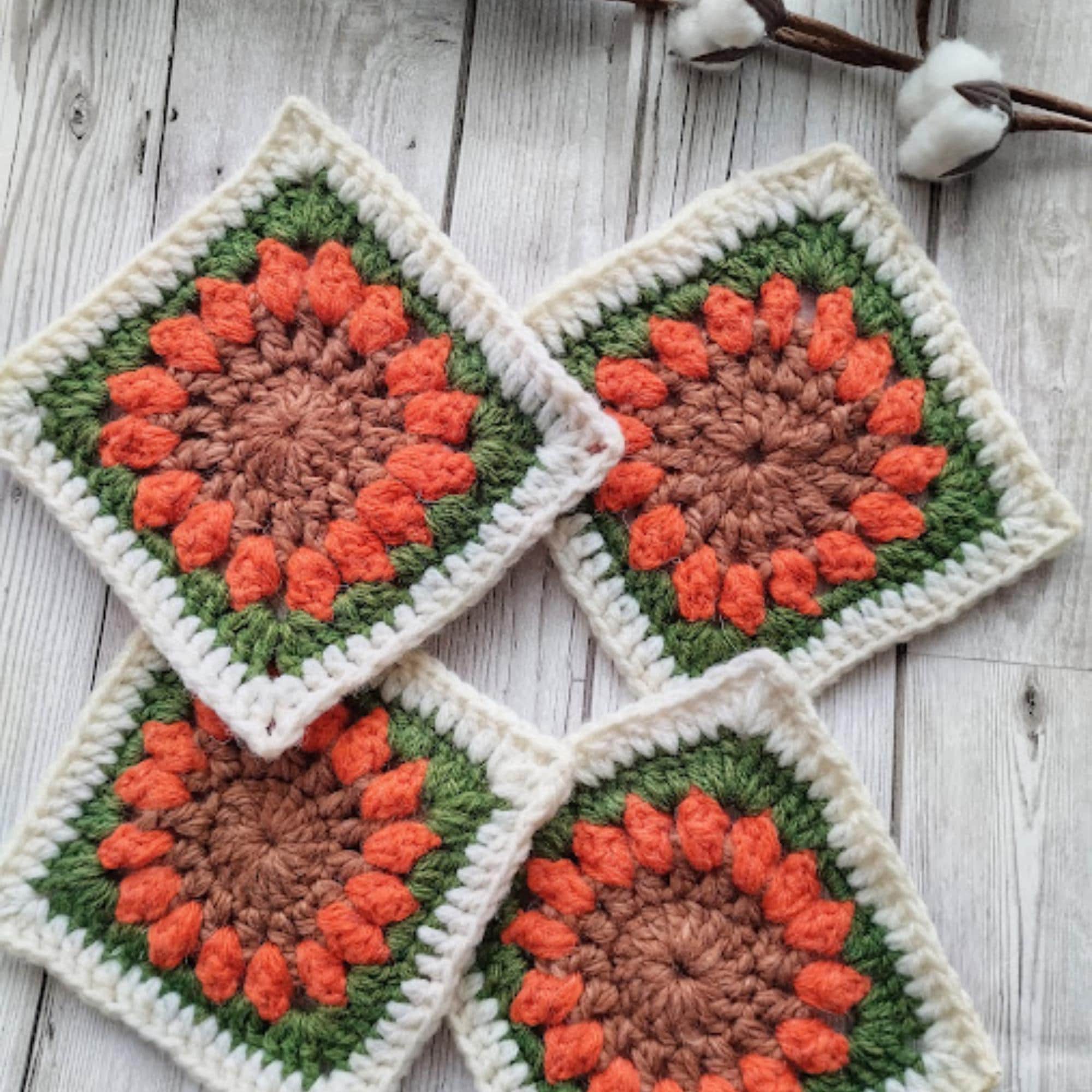 Granny Square 13*13 Cm Set of Craft Squares Boxo Crochet Squares ...