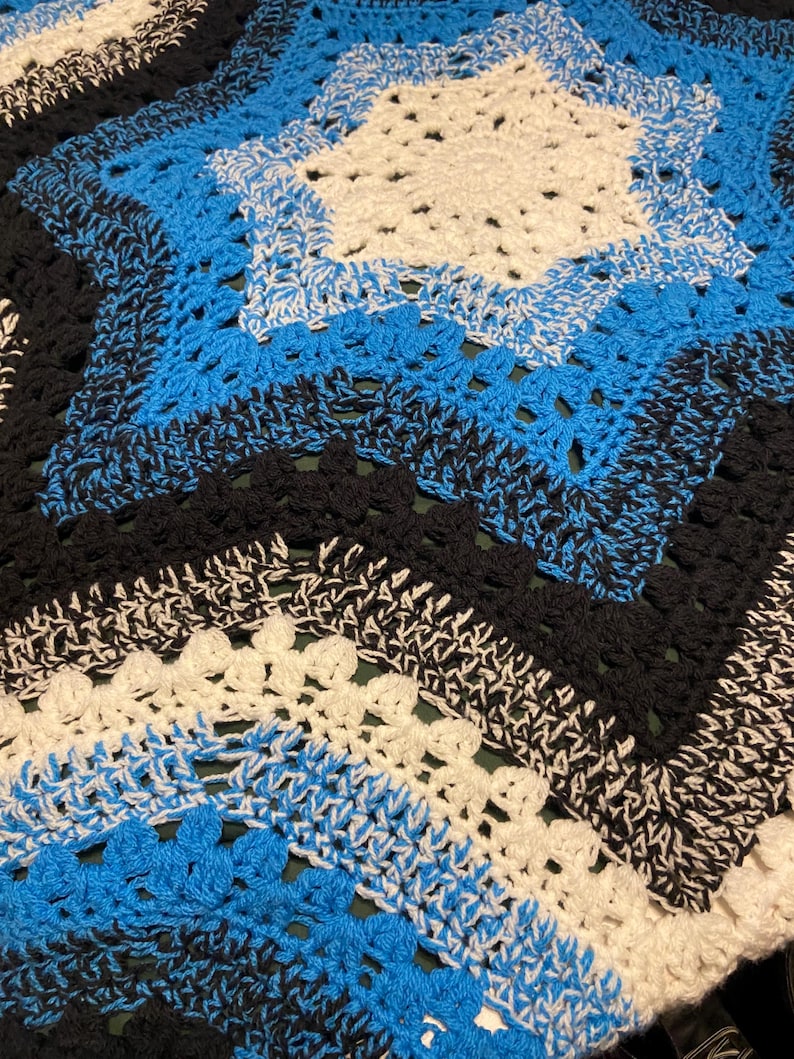 Crochet 6-day Star Blanket, Throw Blanket - Etsy