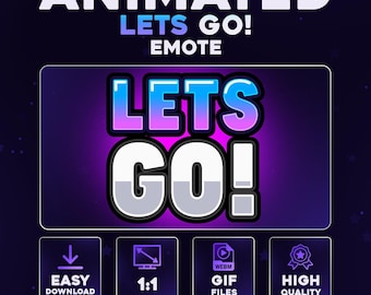 Animated LETS GO! Emote – Blue & Pink Gradient Hype Text for Twitch ...