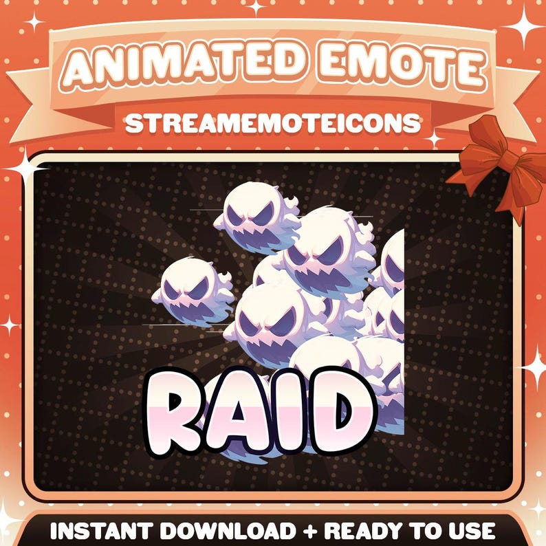 Halloween Ghost Raid Emote | Twitch, Discord, Youtube Streaming Emote ...