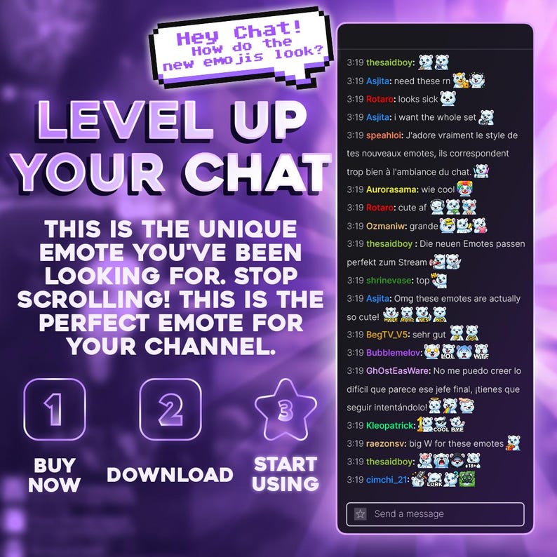 42 + 6 Animated Polar Bear Emotes Pack PNG & GIF for Streamers, Twitch ...