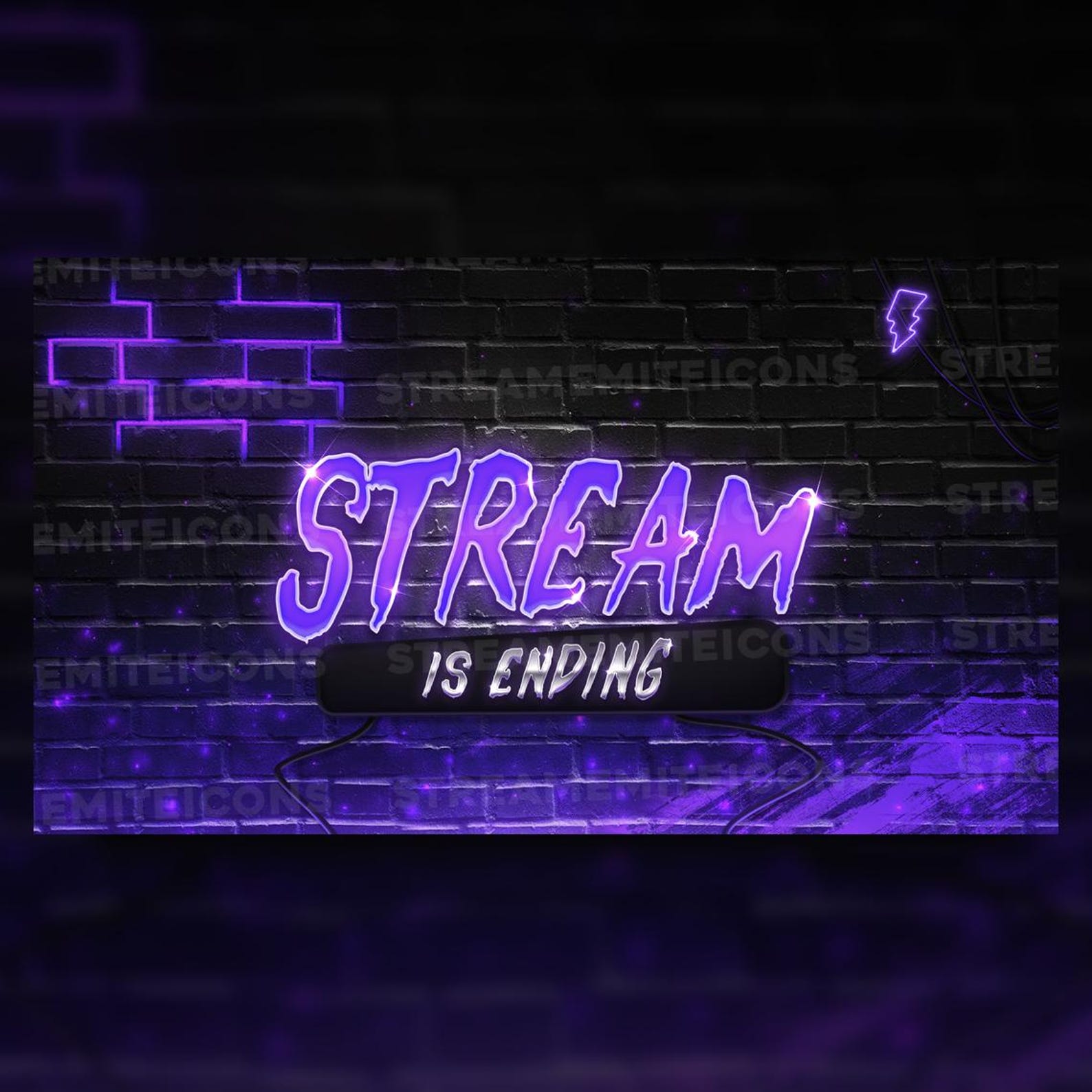 Animated Purple Neon Twitch Scenes, Starting Soon Be Right Back Ending ...