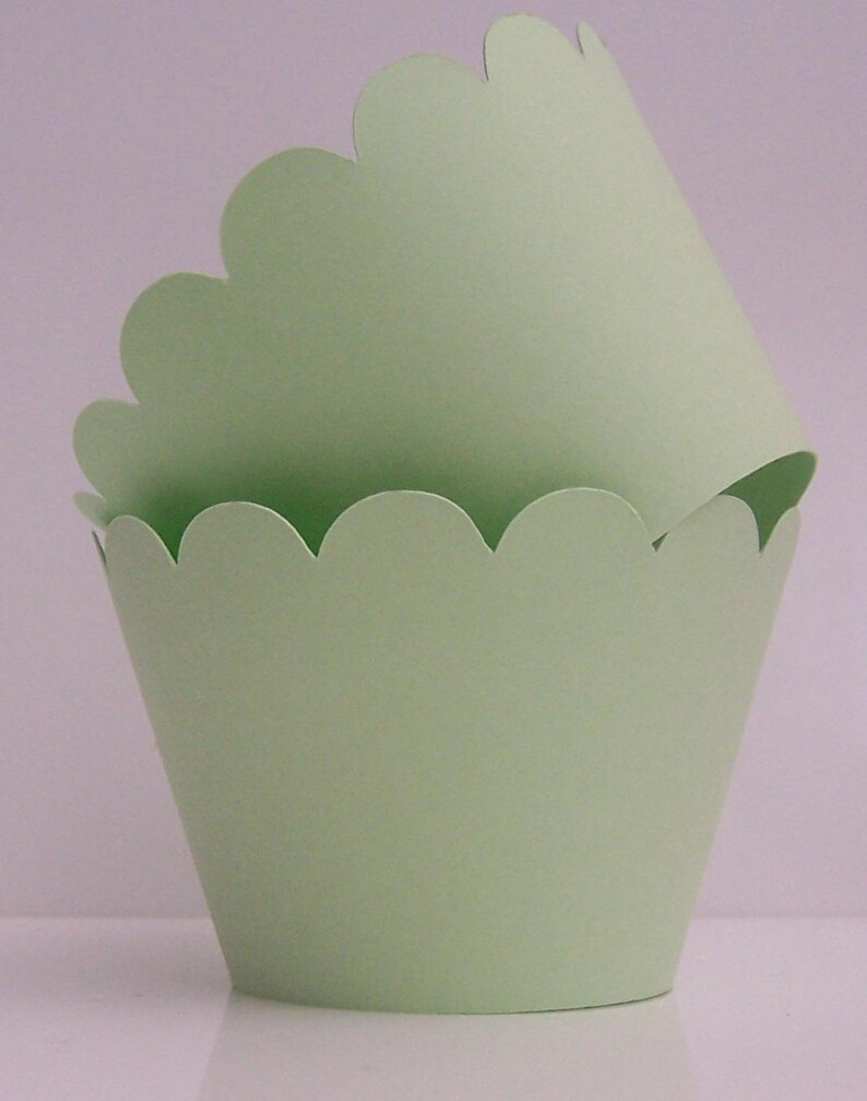 12 Pastel Mint Green Cupcake Wrappers Set of 12.... Fully | Etsy