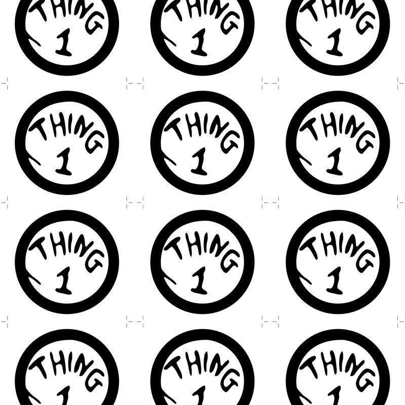 Thing 1 Printable - Etsy