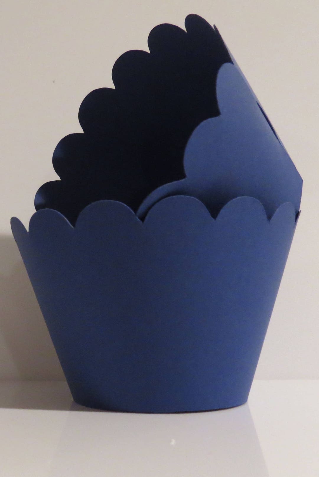 Navy Blue Cupcake Wrappers...set of 12...fully Assembled...graduation ...