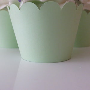 12 Pastel Mint Green Cupcake Wrappers, Set of 12.... Fully Assembled ...