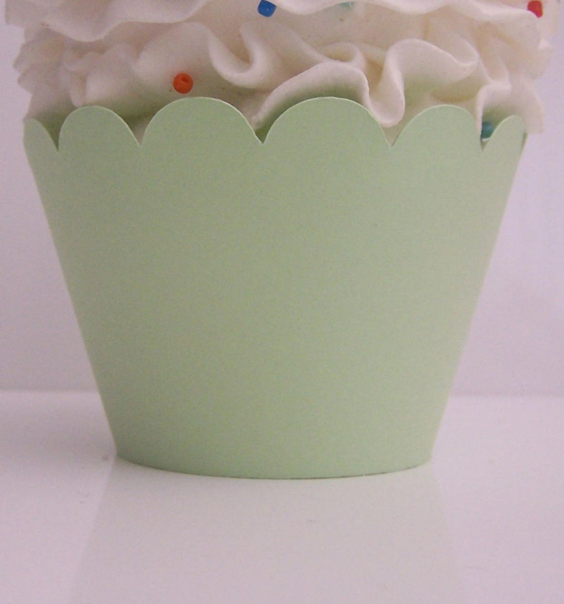 12 Pastel Mint Green Cupcake Wrappers, Set of 12.... Fully Assembled ...