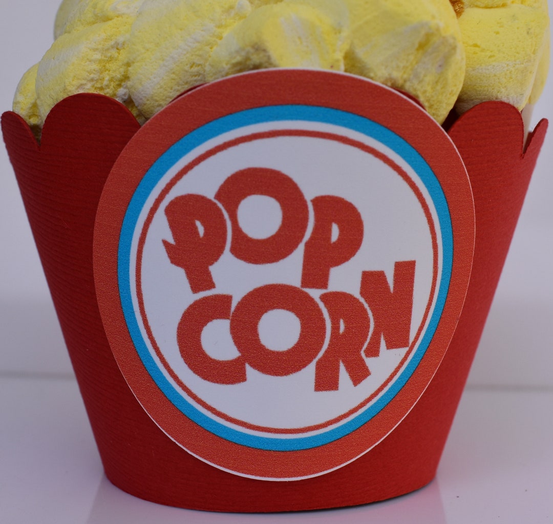 Popcorn Cupcake Wrappers....set of 12...fully - Etsy
