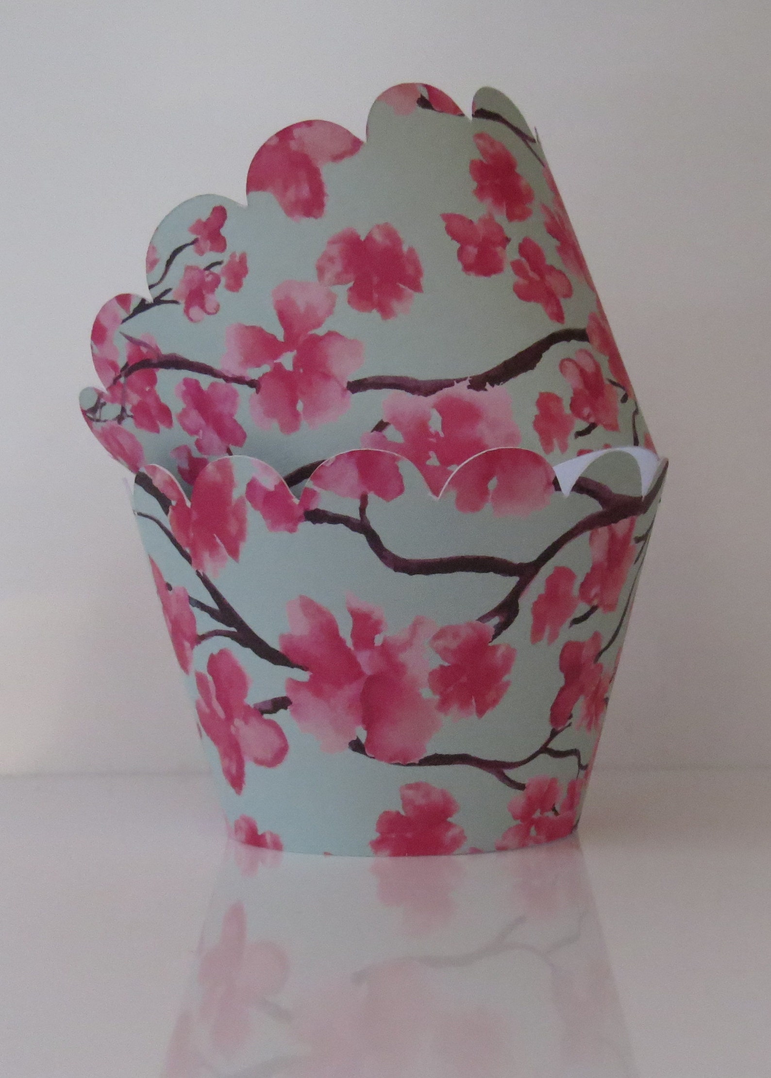 12 Floral Cupcake Wrappers...set of 12...fully - Etsy