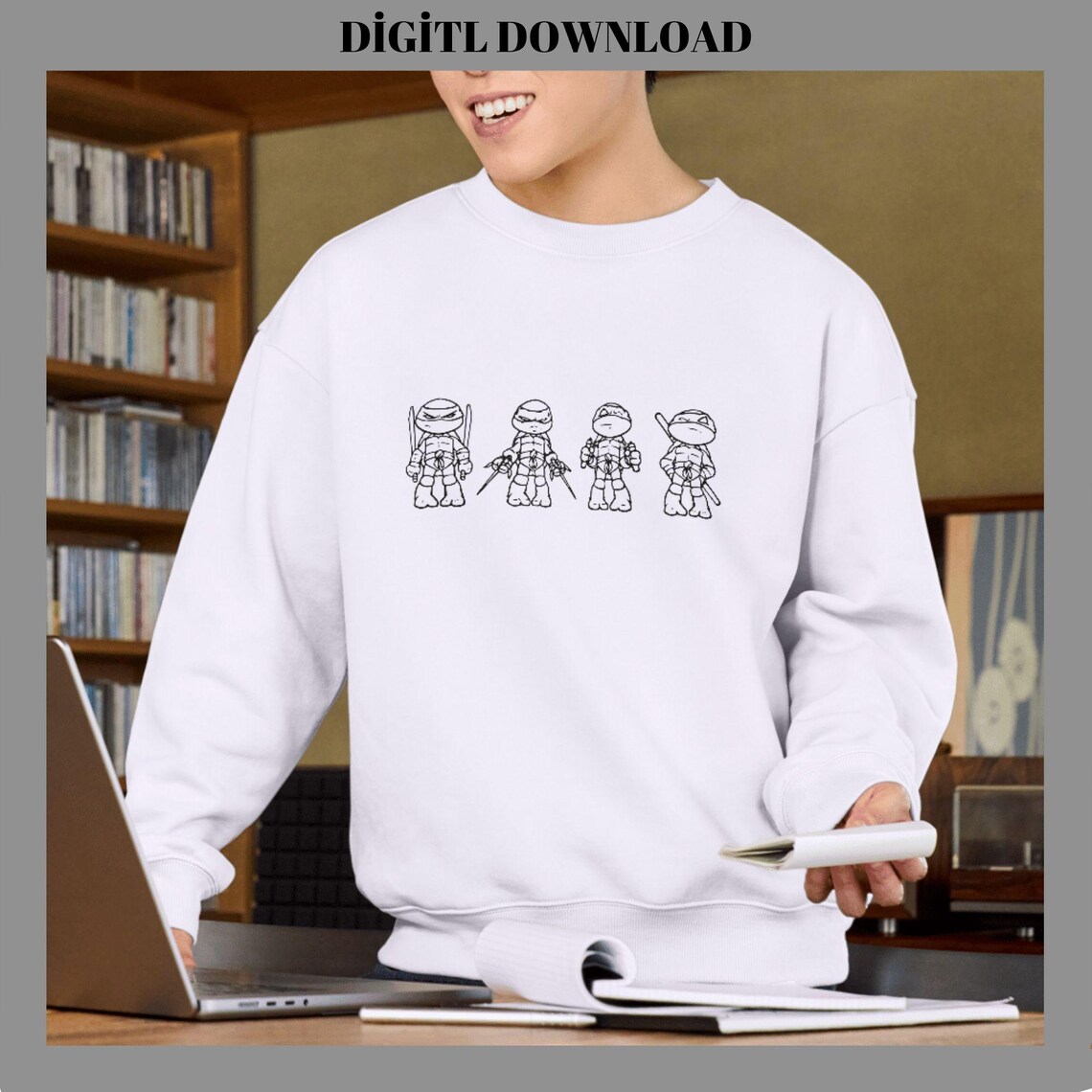 Ninja Turtles SVG File,digital Download,cartoon Character Pdf Pattern ...