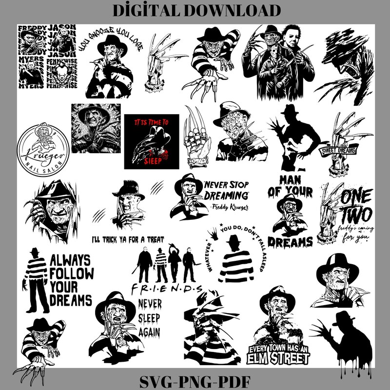 Freddy Krueger Svg - Etsy