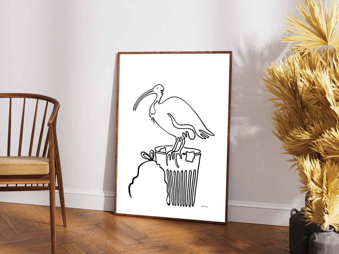 Bin Chicken Art Print (ibis) - Etsy