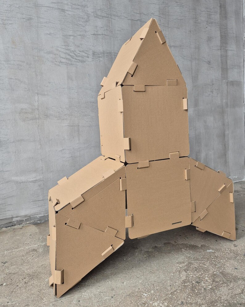 Cardboard Rocket. DIY Cardboard Rocket Puzzle. Eco-friendly Build. Play ...