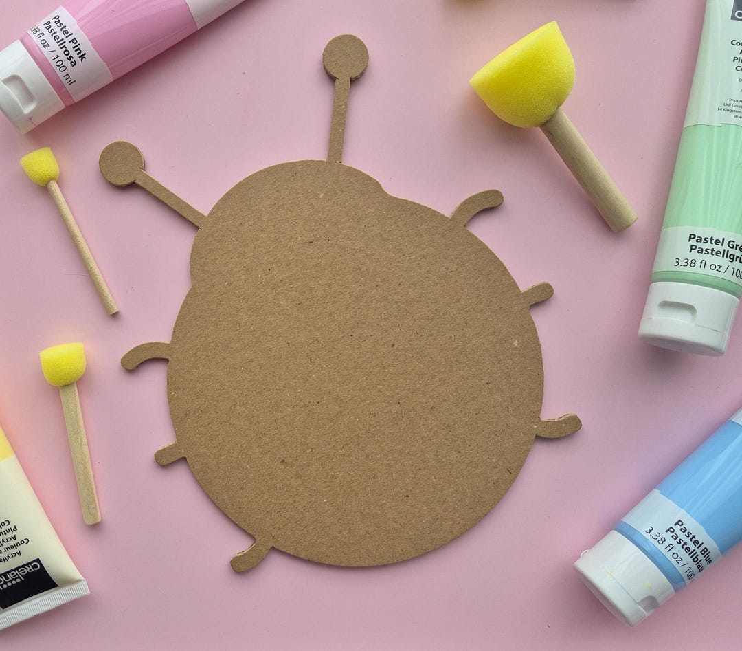 Spring Art Activity. DIY Ladybug Craft Kit for Kids. Eco Cardboard Bug ...