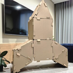 Cardboard Rocket. DIY Cardboard Rocket Puzzle. Eco-friendly Build. Play ...