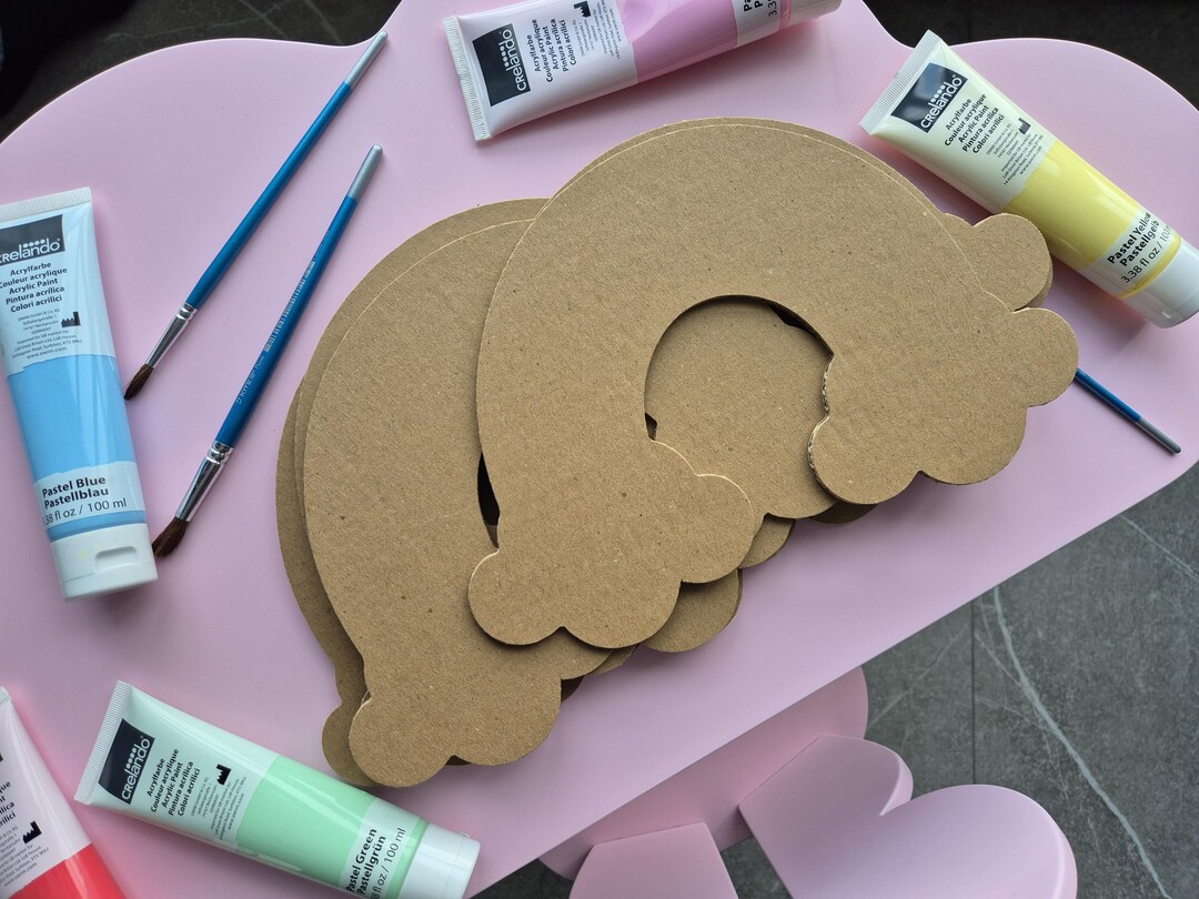 DIY Craft Kit for Kids. Rainbow Cardboard Coloring Set. Arts and Crafts ...