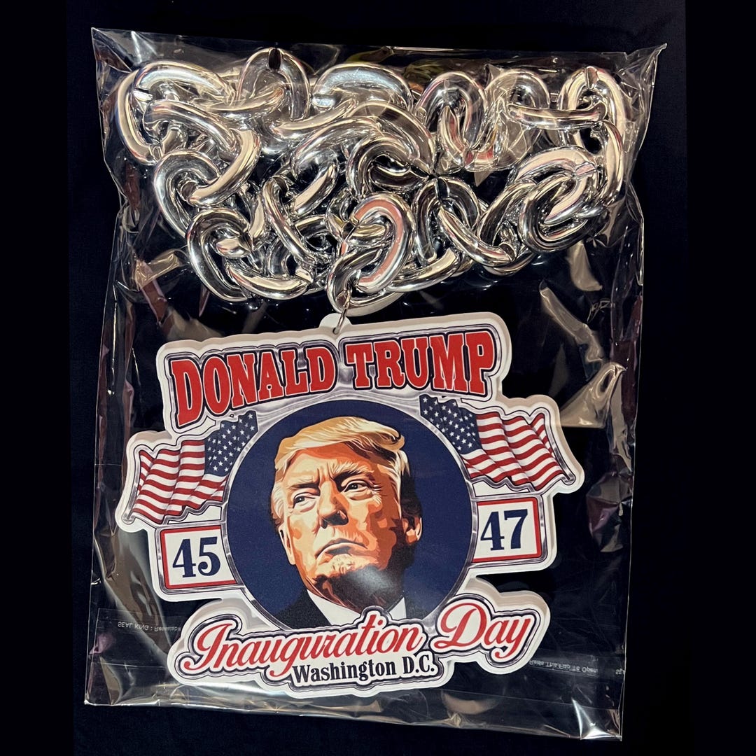 Donald Trump Inauguration Day Fan Chain Necklace, MAGA 45/47 Trump ...