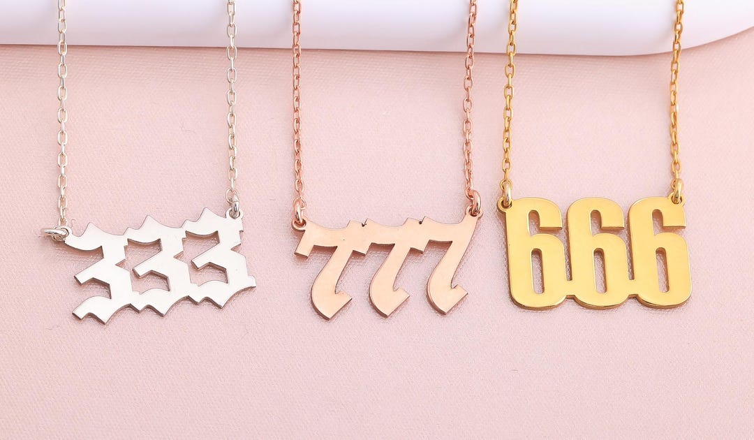 Personalized Number Necklace: Sterling Silver Lucky Number Pendant - Etsy