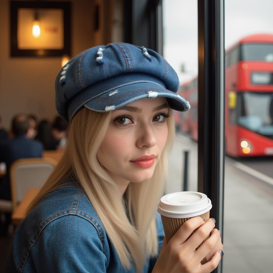 Distressed Denim Beret | Ripped Jean Cap | Y2K Streetwear Hat | Trendy ...