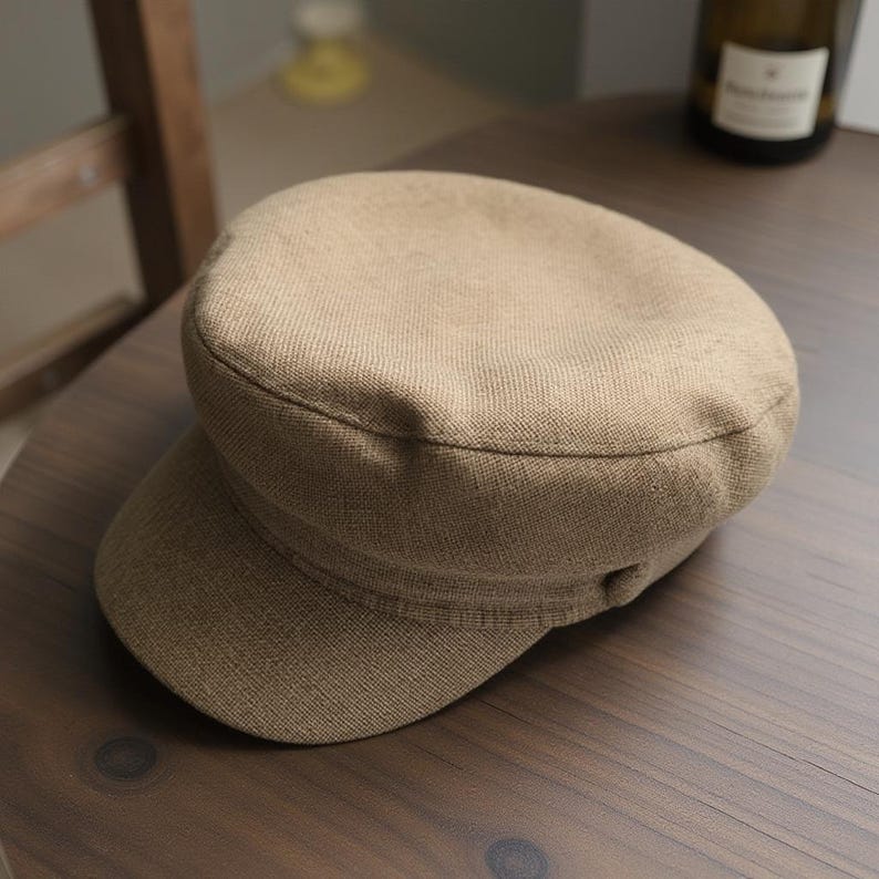 Vintage Newsboy Cap | Retro Linen Baker Boy Hat | Classic Gatsby Cap ...