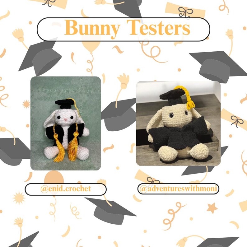 Grad Animals Crochet Pattern (PDF) – Intermediate Amigurumi Graduation ...