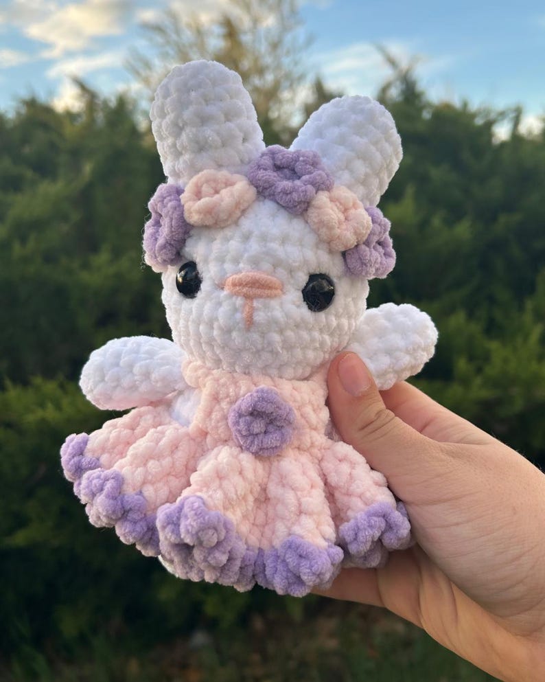 Crochet Flower Bunny Pattern – Intermediate Amigurumi PDF Plushie ...
