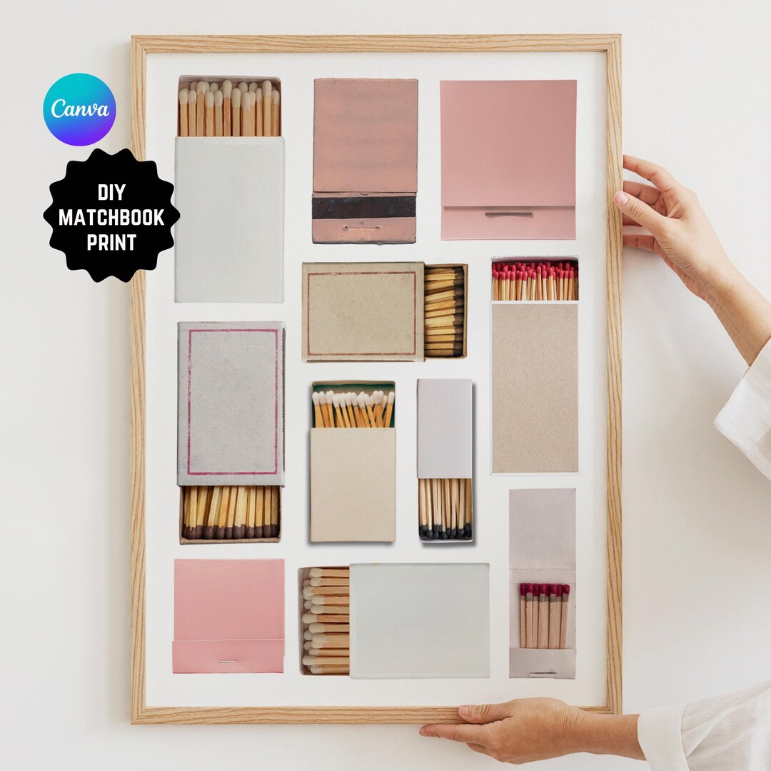 Matchbox Template Personalized Printable Photo Print Wedding ...