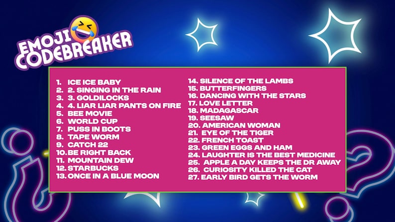 Emoji Code Breaker! - Etsy